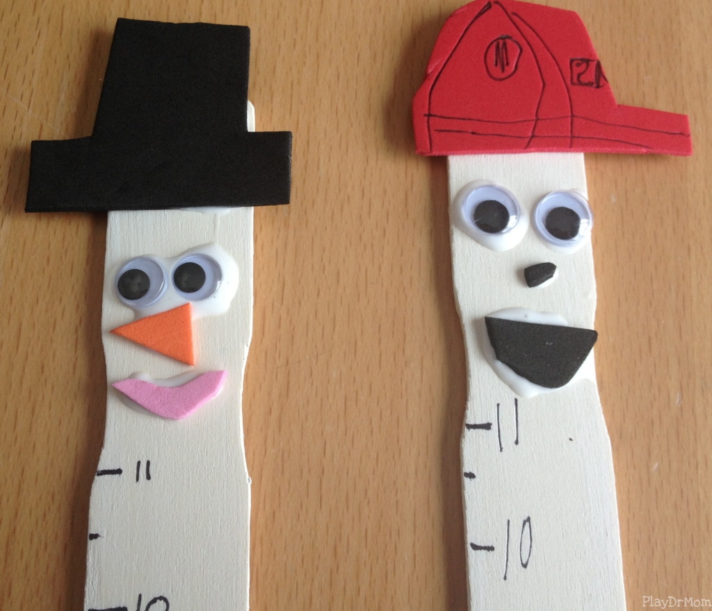 DIY Snowman Snow Measurer - Play Dr Mom